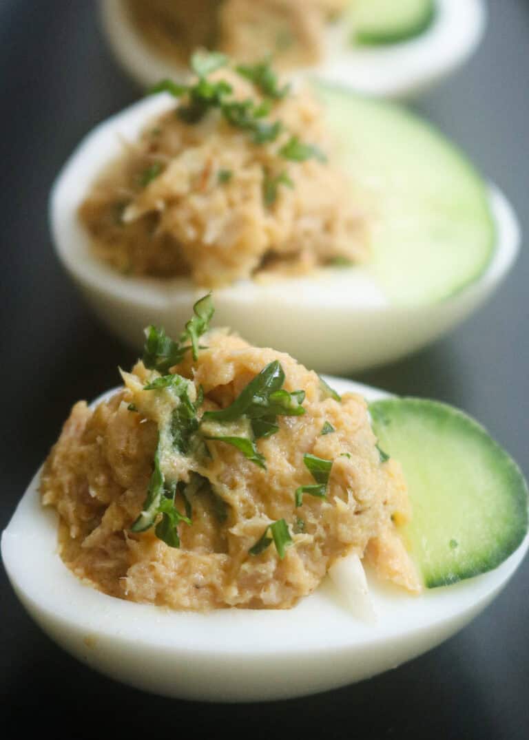 Tuna deviled eggs. - THE SEAFOOD BLOG