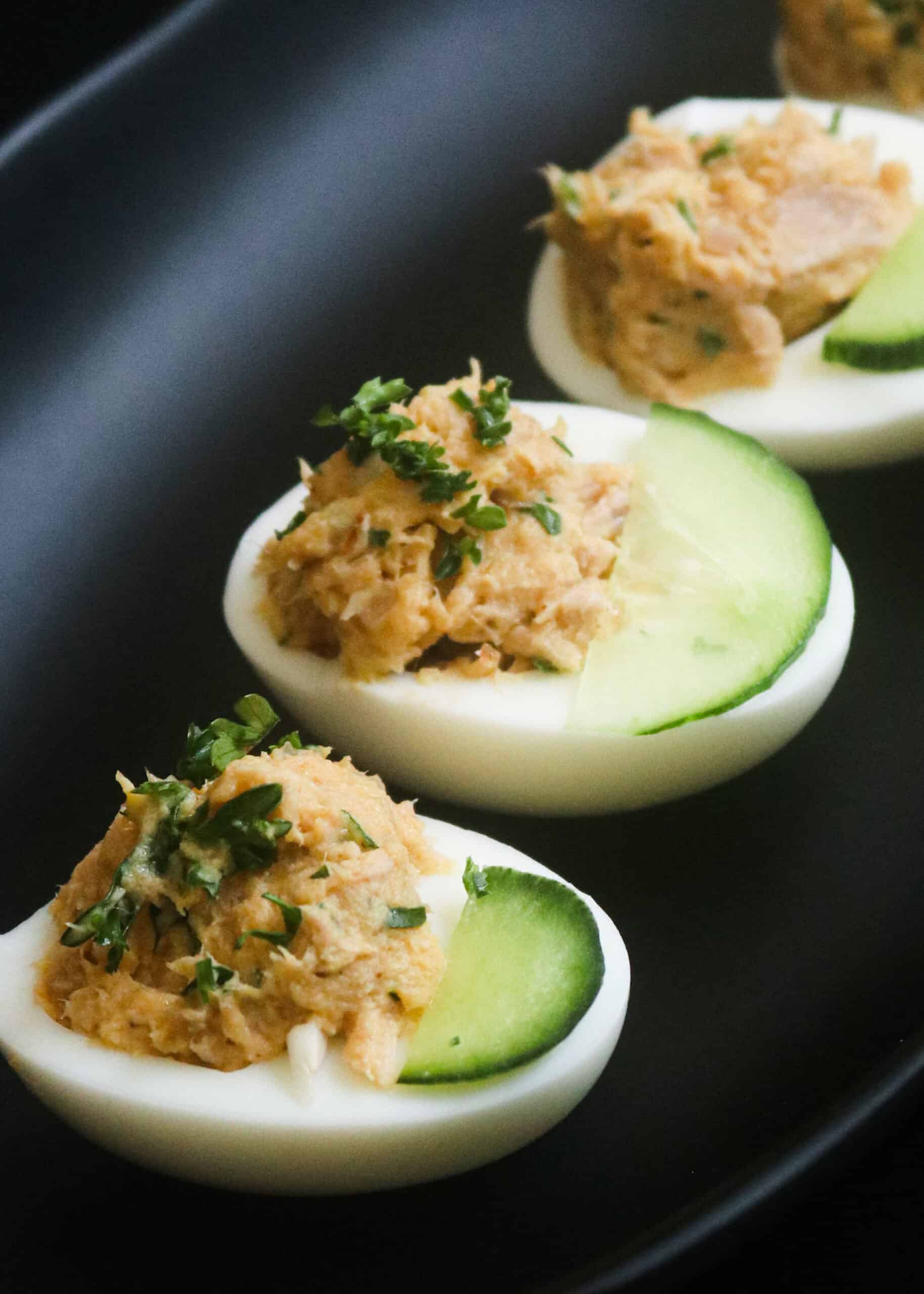 Tuna deviled eggs. - THE SEAFOOD BLOG